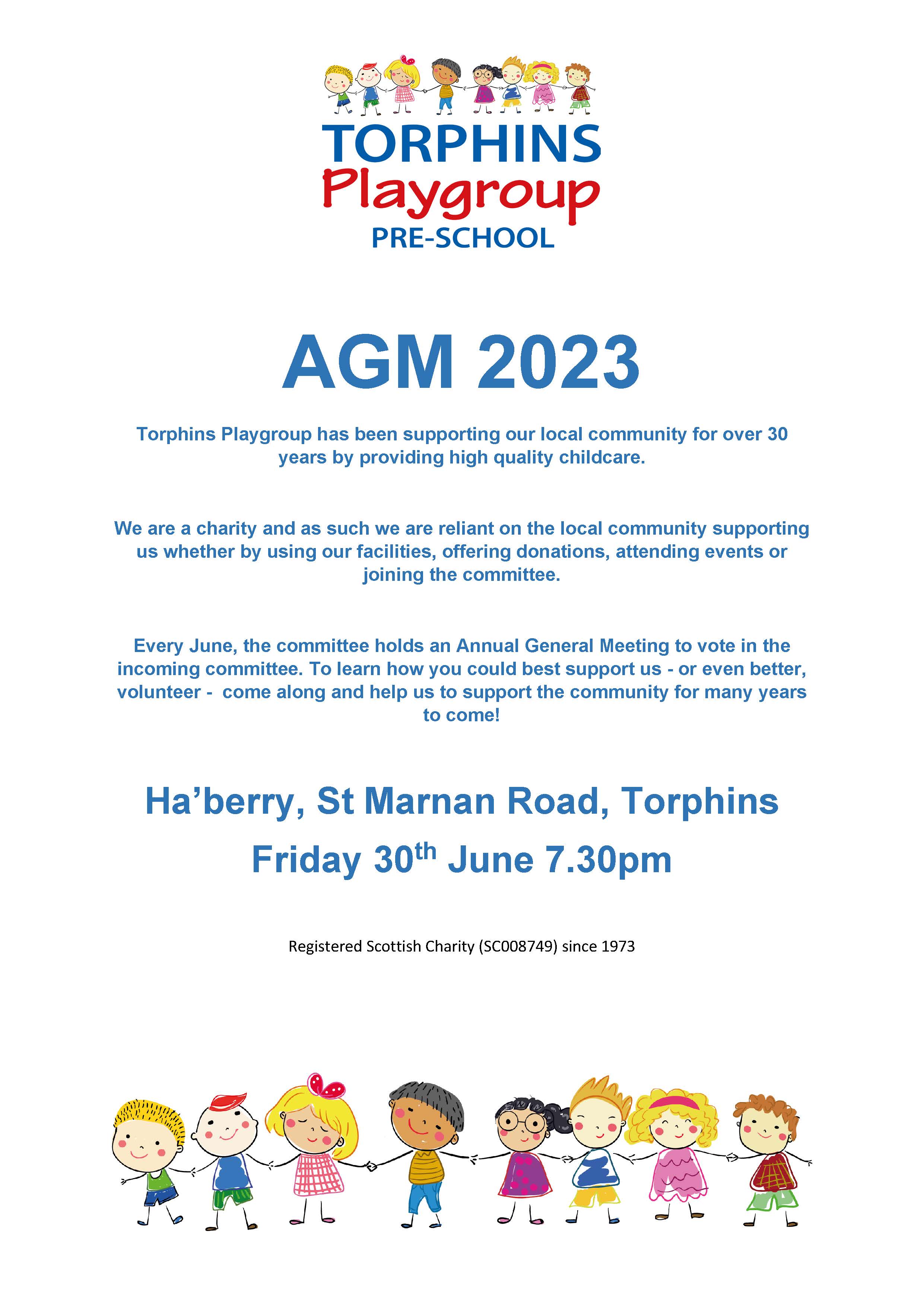 2023 AGM Dates coming soon... - Torphins Playgroup